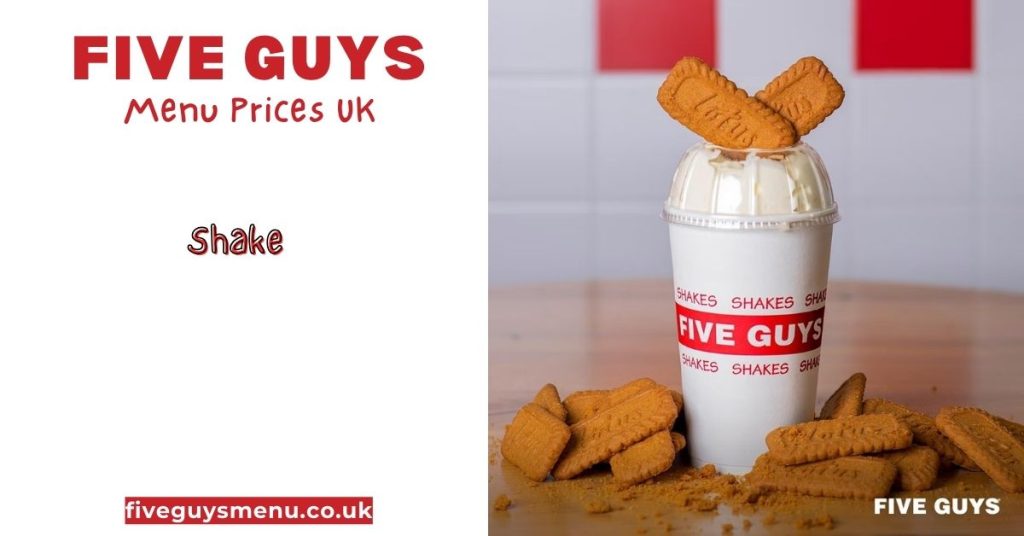 Five Guys Shake Price and Calories - fiveguysmenu.co.uk